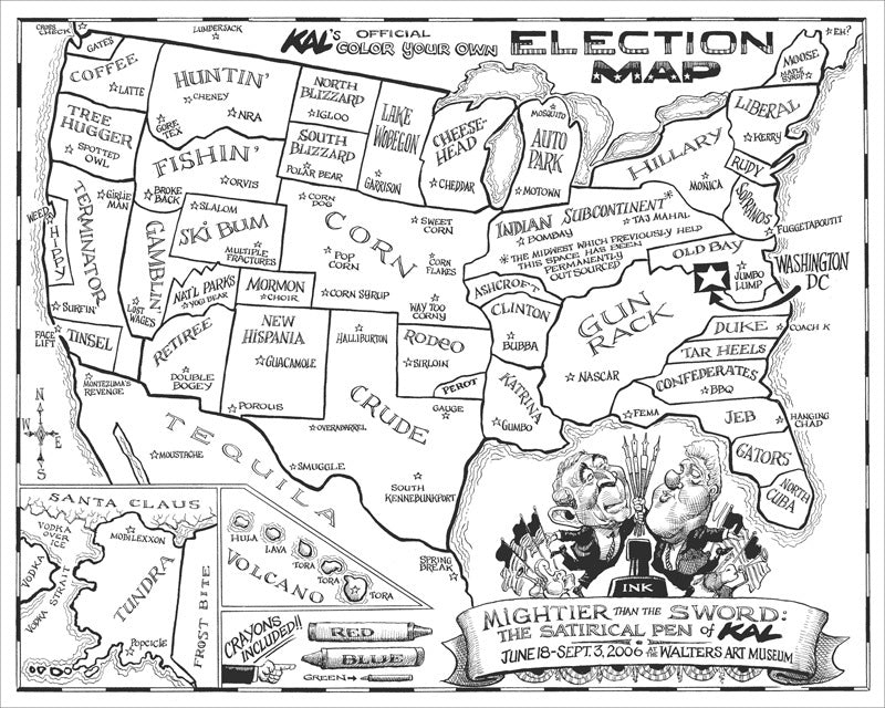 2006 Election Map Print – Kaltoons